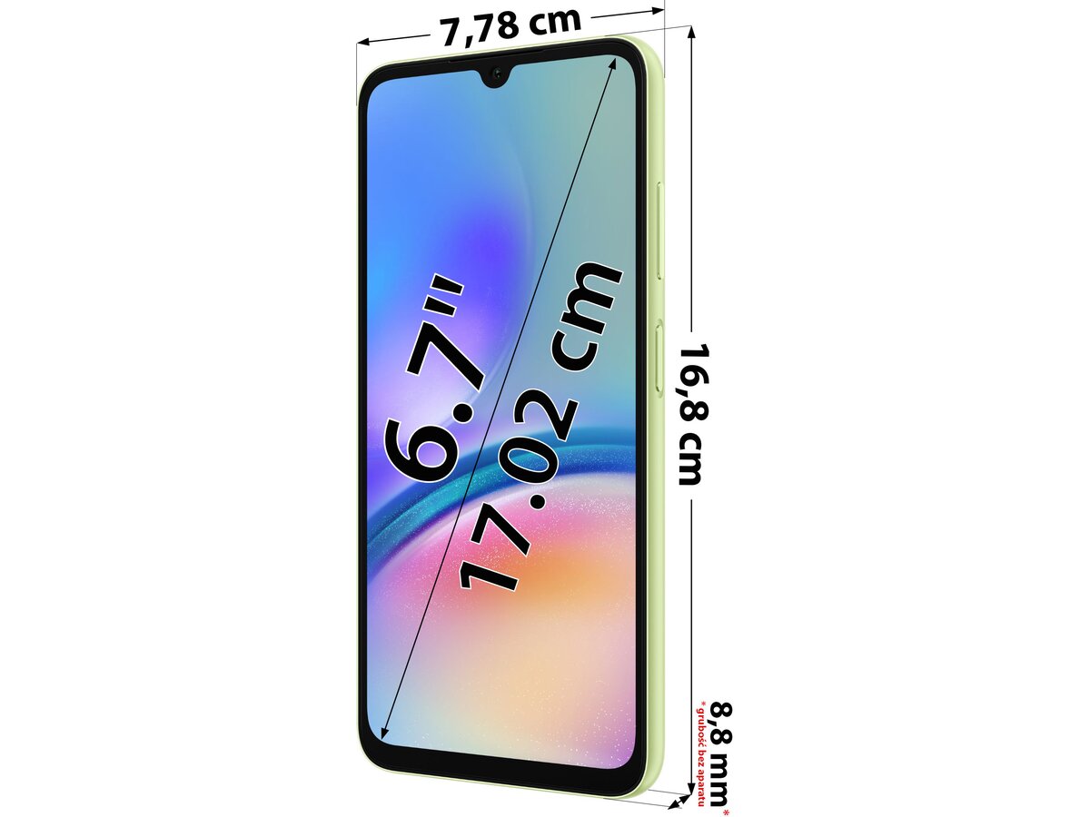 Smartfon SAMSUNG Galaxy A05s 4/64GB 6.7" 90Hz Zielony SM-A057 – sklep internetowy Avans.pl