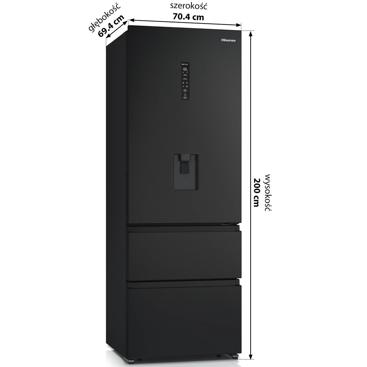 Lodówka HISENSE RT641N4WFE1 No frost 200cm Czarna – sklep internetowy ...