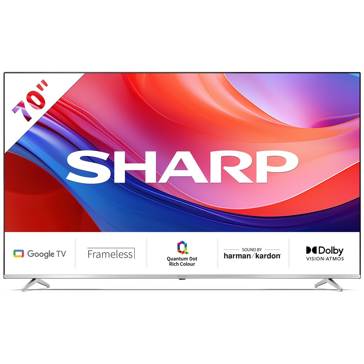 Telewizor SHARP 70GP6760E 70" QLED Google-Vision UHD Frameless – sklep internetowy Avans.pl
