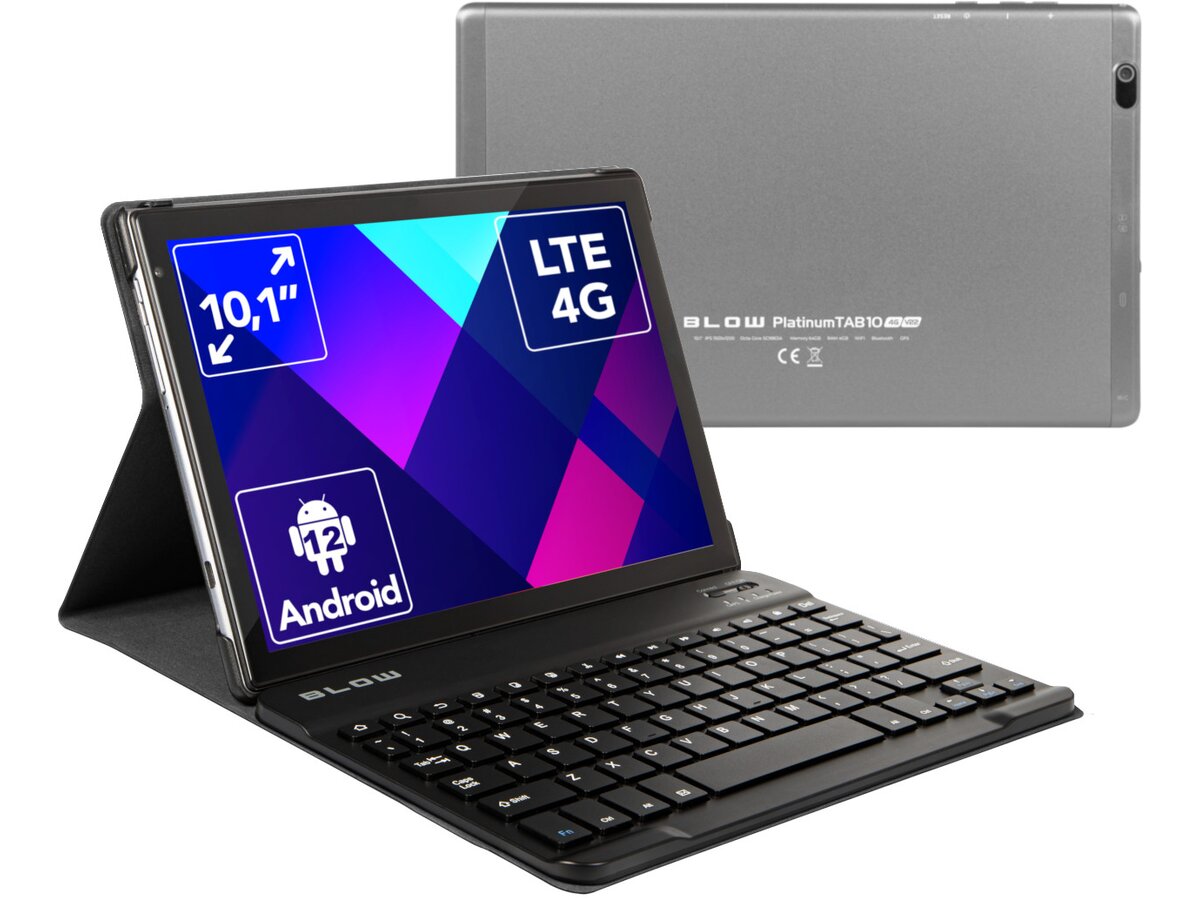 Tablet BLOW Platinum Tab V22 10.1" 4/64 GB LTE Wi-Fi Szary + Klawiatura ...