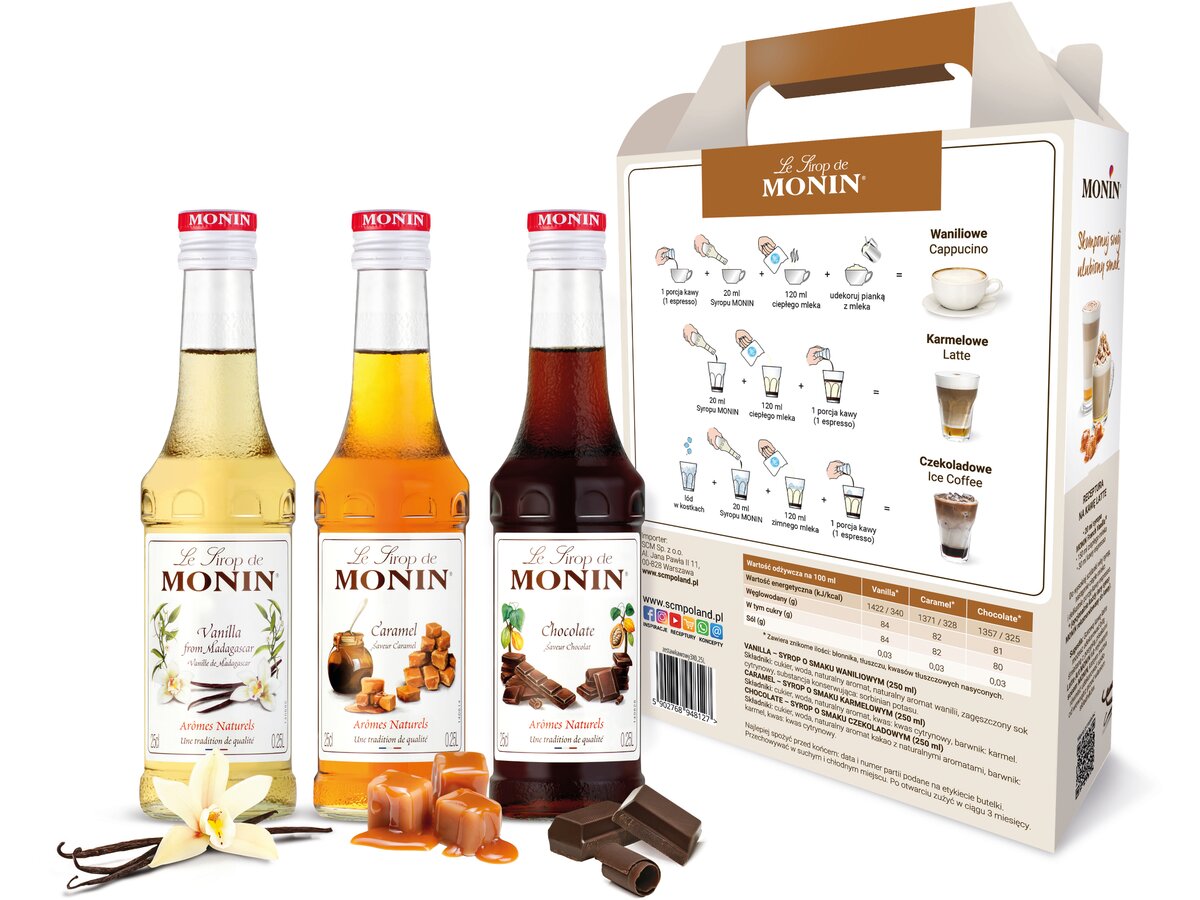 Zestaw syropów do kawy MONIN Maxi Set 3 x 250 ml – sklep internetowy ...