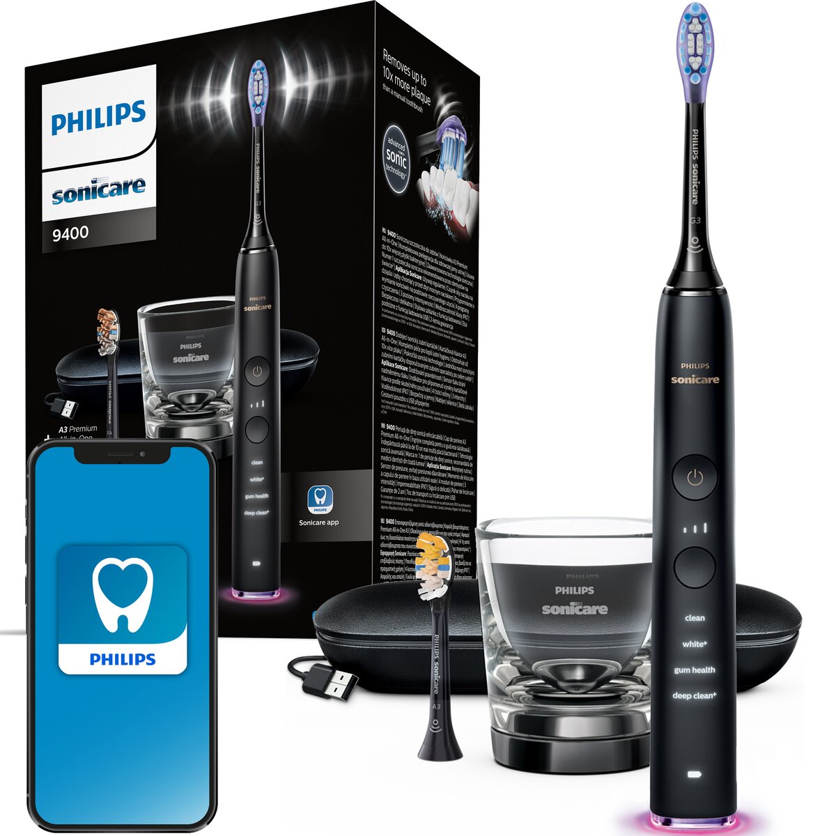 Szczoteczka soniczna PHILIPS Sonicare DiamondClean Smart 9400 HX9917/89 ...