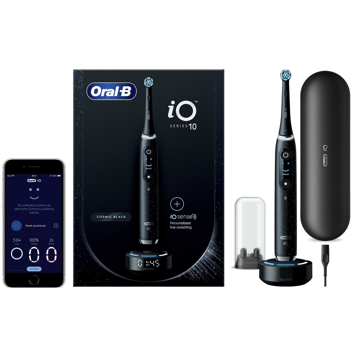 Szczoteczka magnetyczna ORAL-B iO 10 Czarny – sklep internetowy Avans.pl