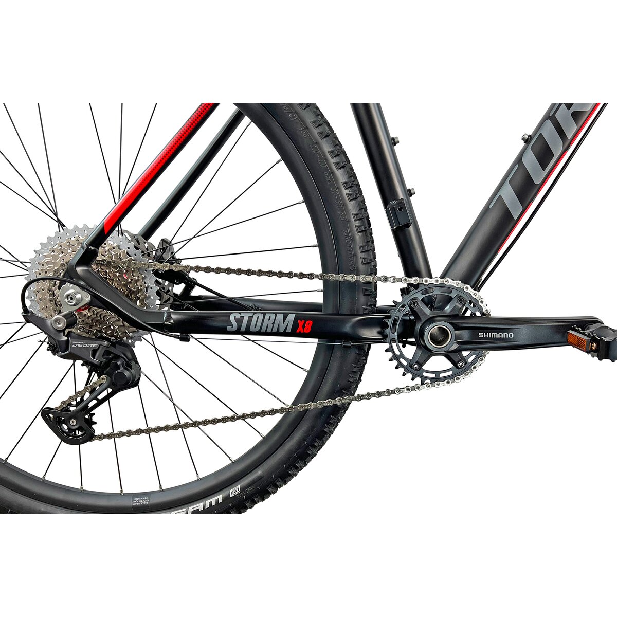 Rower górski MTB TORPADO Storm X8 M19 29 cali męski Czarno-czerwony ...