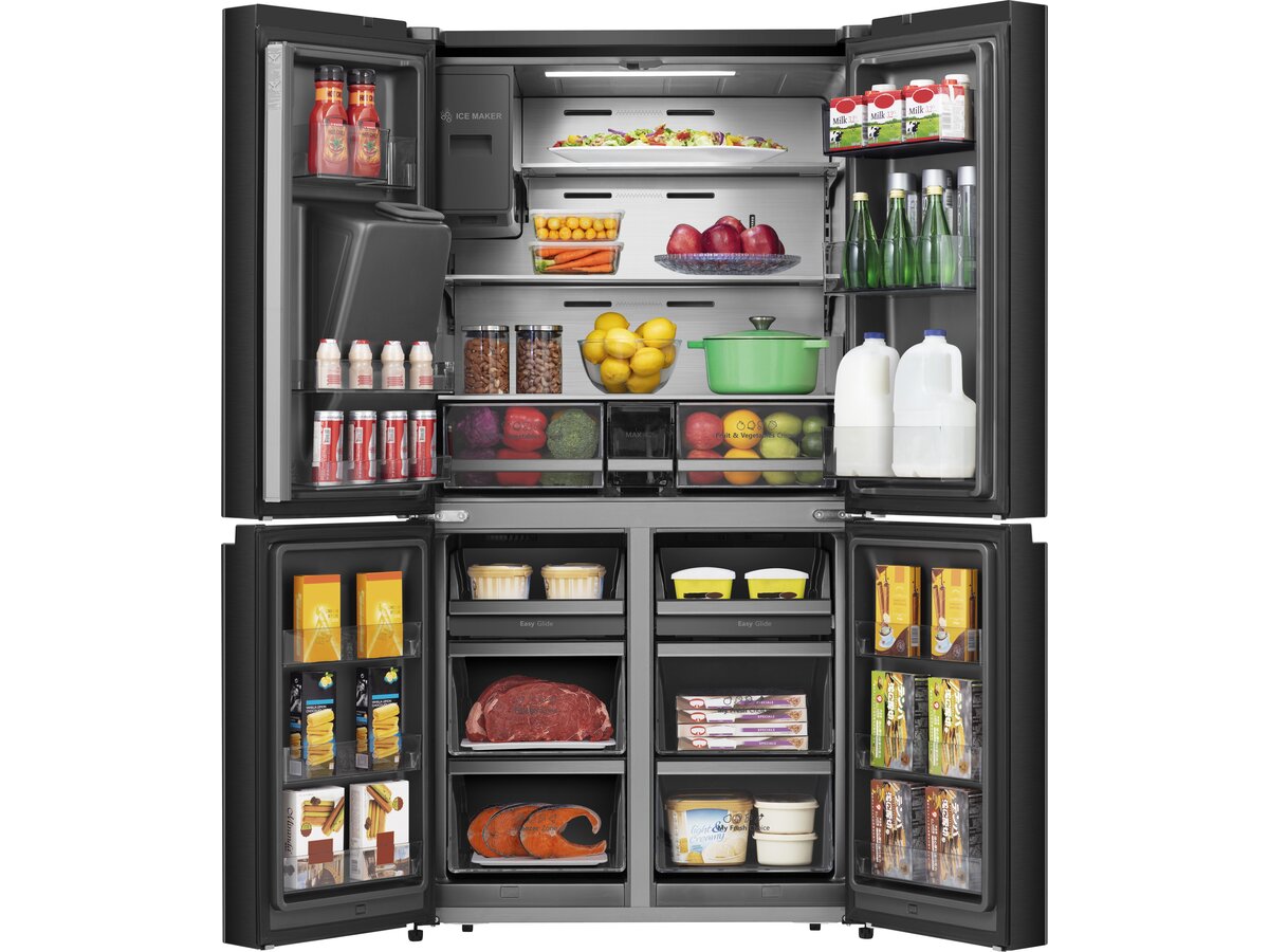 Lodówka HISENSE RQ760N4SBFE MD Side by Side No Frost 178.5cm Czarna Kostkarka Wi-Fi ConnectLife ...