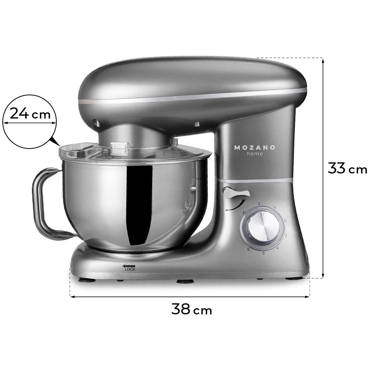 Robot kuchenny planetarny MOZANO Rob 01 1400W Szary – sklep internetowy ...