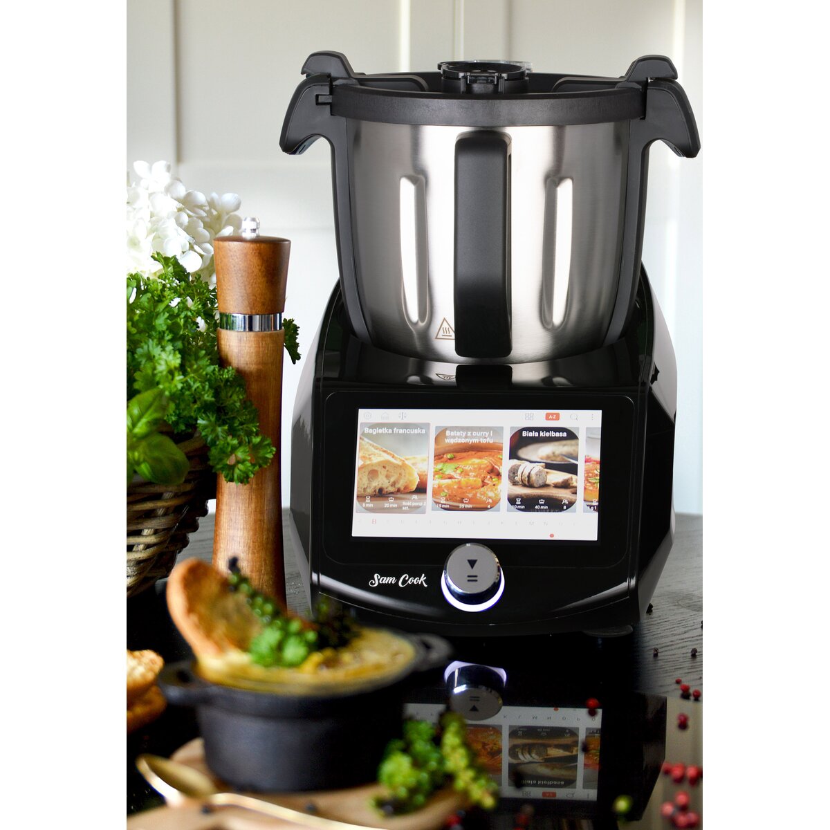 Robot wielofunkcyjny SAM COOK PSC-11 (WiFi) 1400W z wbudowaną wagą i ...