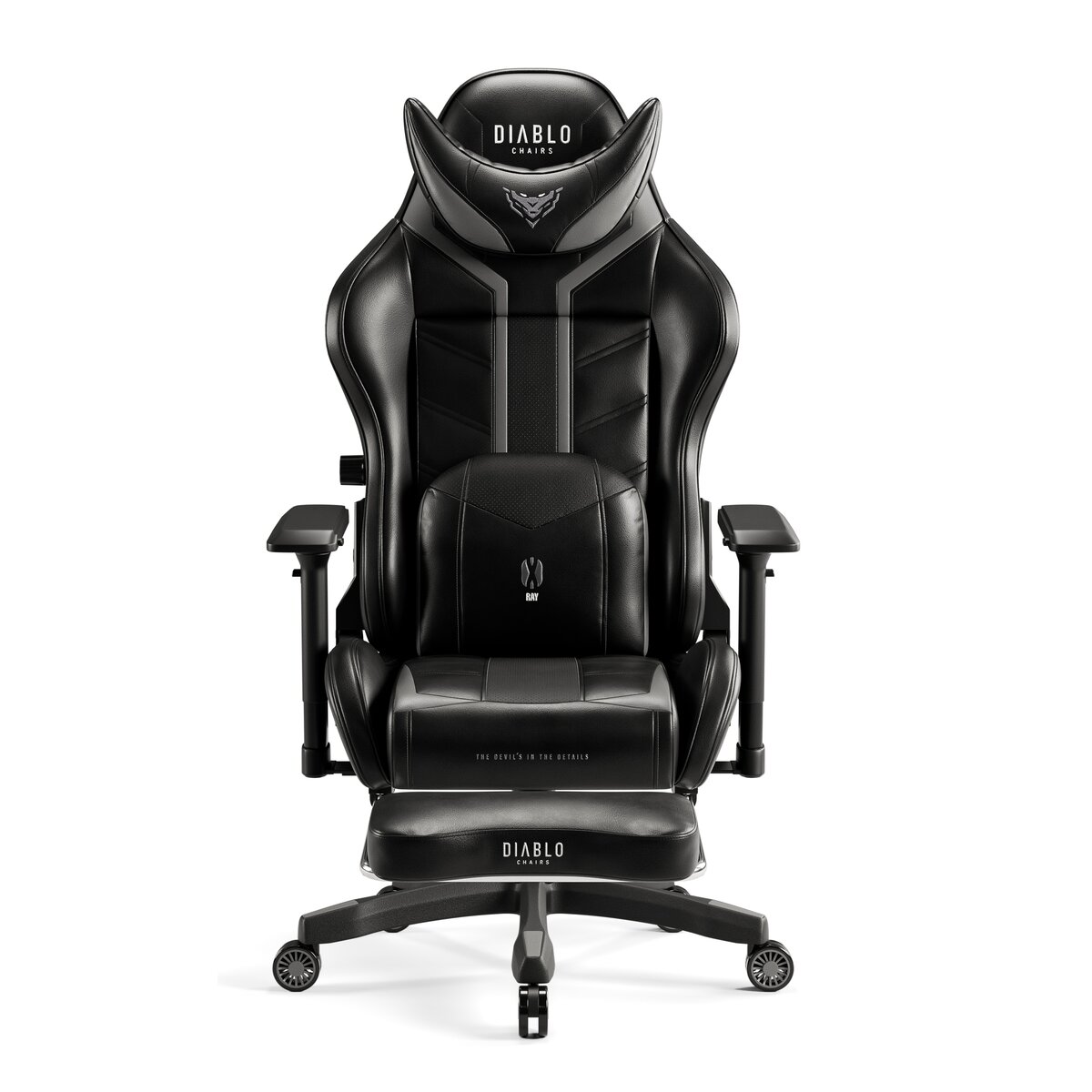 Fotel DIABLO CHAIRS X-Ray (L) Czarno-szary – sklep internetowy Avans.pl