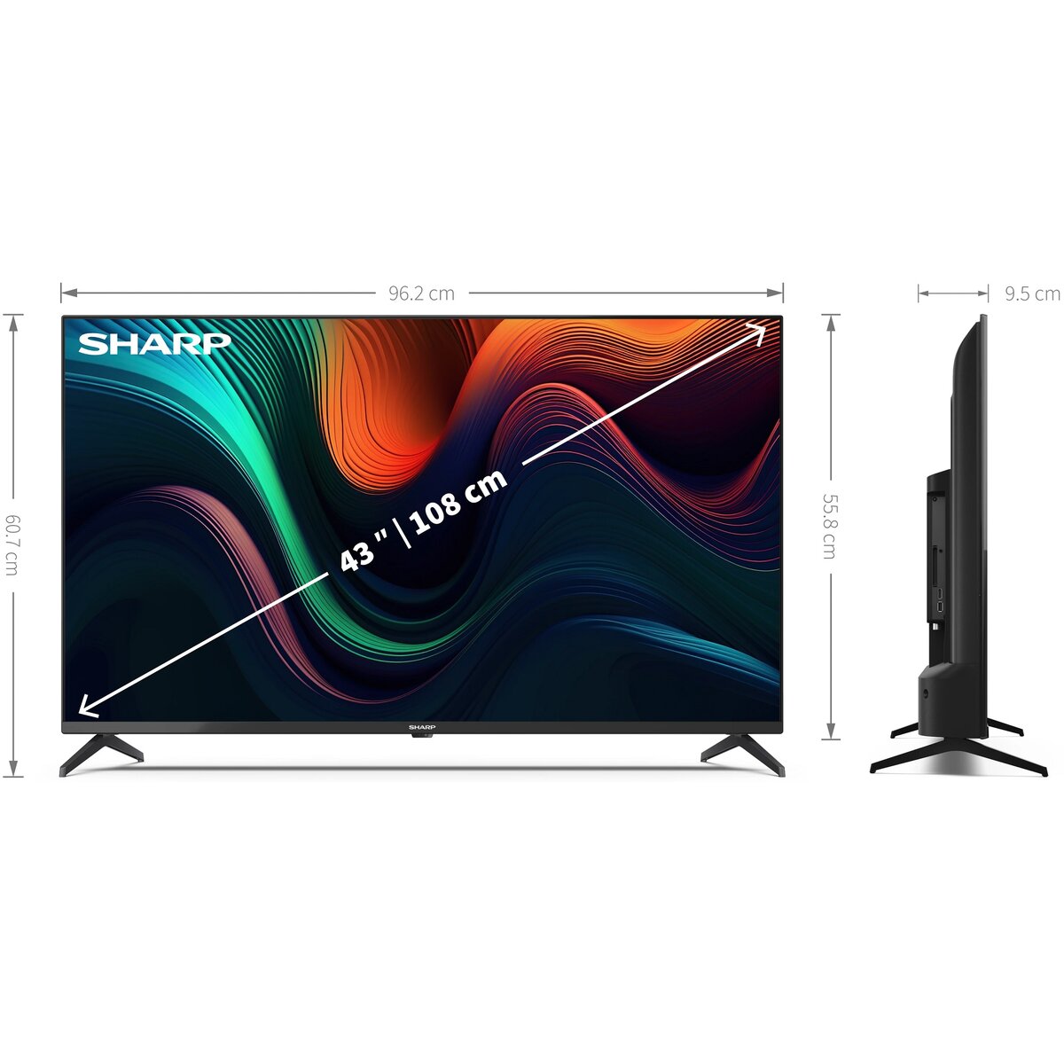 Telewizor SHARP 43GL4760E 43" LED 4K Google TV Dolby Vision Dolby Atmos ...