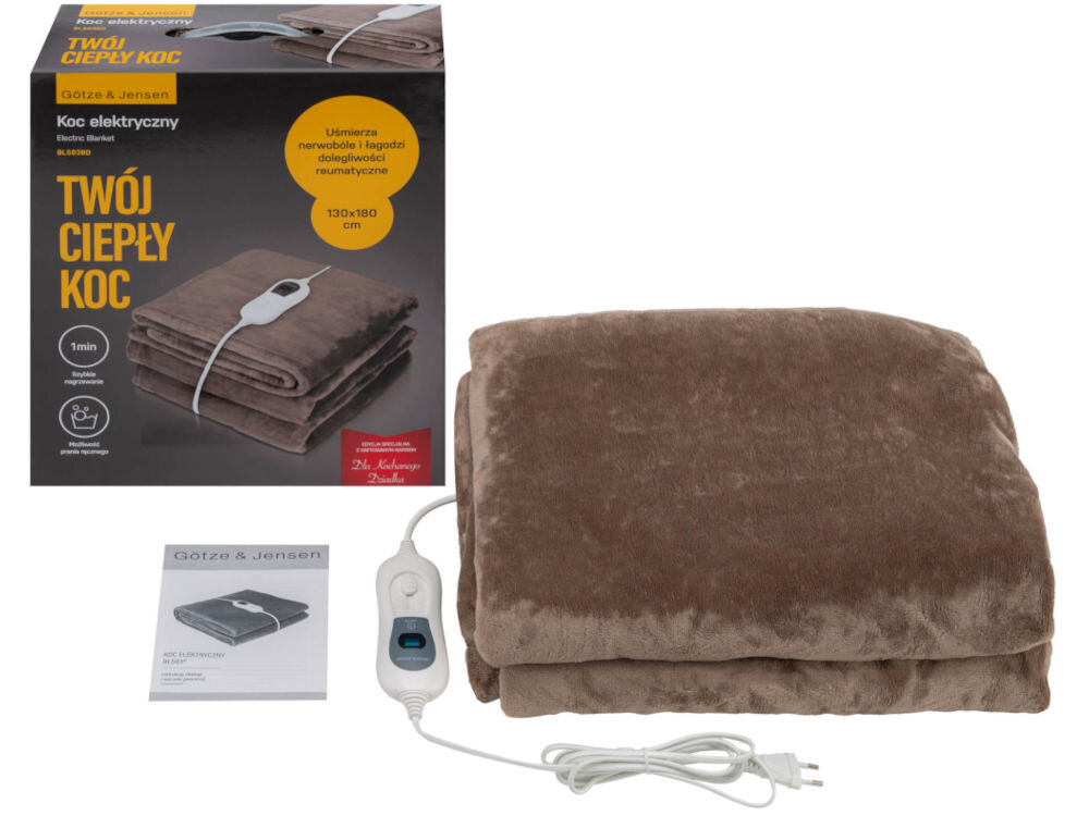 Koc elektryczny GÖTZE & JENSEN BL583BD dla babci Brązowy – sklep ...