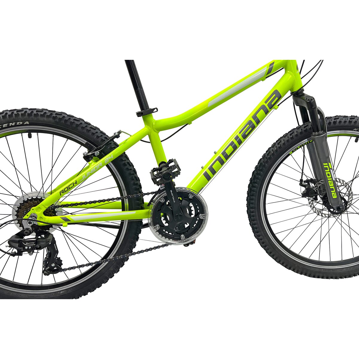 Rower młodzieżowy INDIANA Rock Jr 24 cale dla chłopca Limonkowo-szary ...