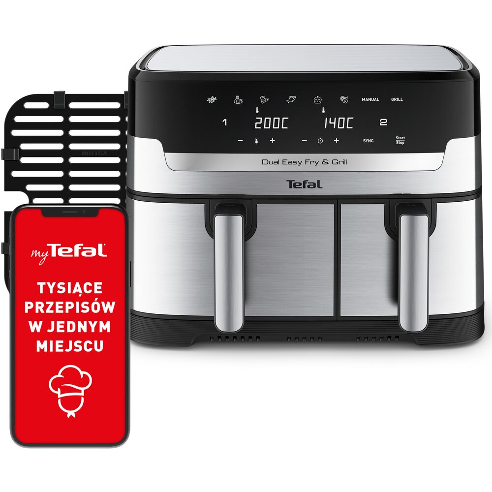 Air Fryer Frytkownica beztłuszczowa TEFAL Dual Easy Fry & Grill ...